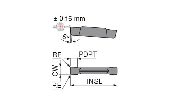 Ceratizit GX24-3E4.00N0.40-M40 CTP1340 Insert 70364602 (0712894)