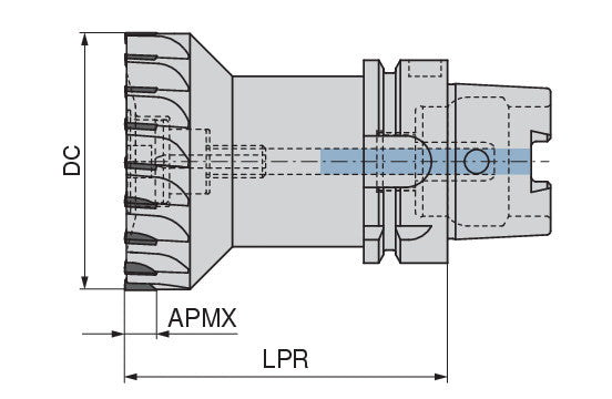Ceratizit PCD FACE MILLING CUTTER 80, HSK-63A 150 Face Milling monoblo